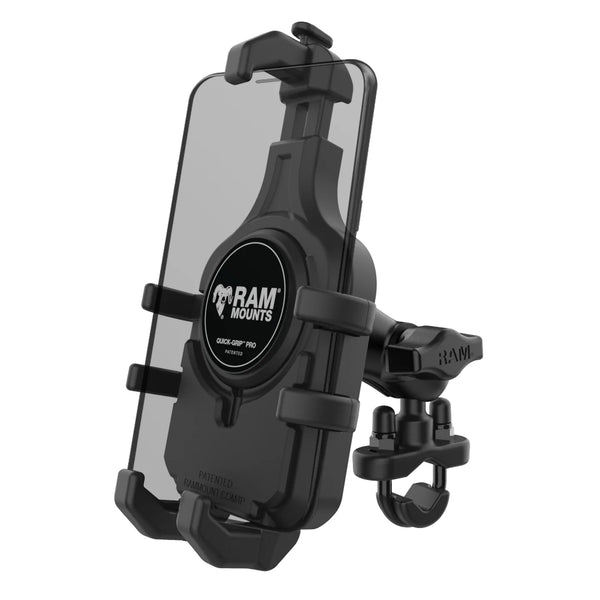 RAM® Quick-Grip™ Pro Phone Mount with Handlebar U-Bolt Base - Short ...