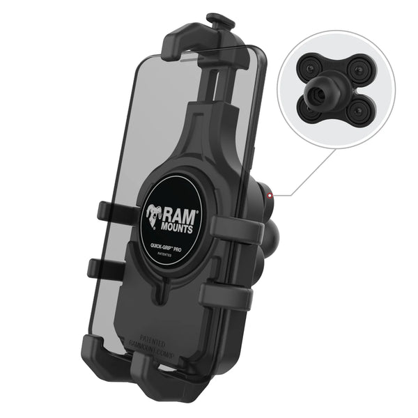 RAM® Quick-Grip™ Pro Phone Holder with Ball & Vibration Damper - RAM ...