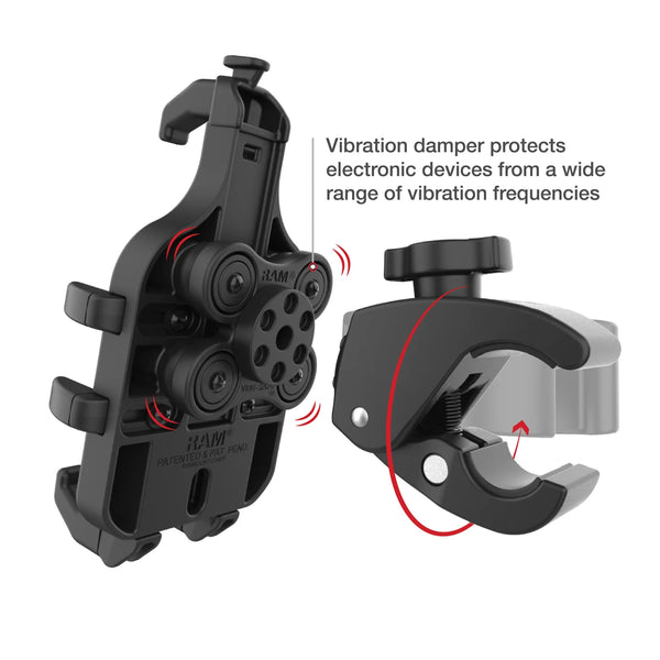 RAM® Quick-Grip™ Pro Vibration Damping Phone Mount with Tough-Claw ...