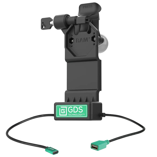 GDS® Uni-Conn™ Left Locking Power + Single USB-A Dock - RAM-GDS-DOCKLL ...