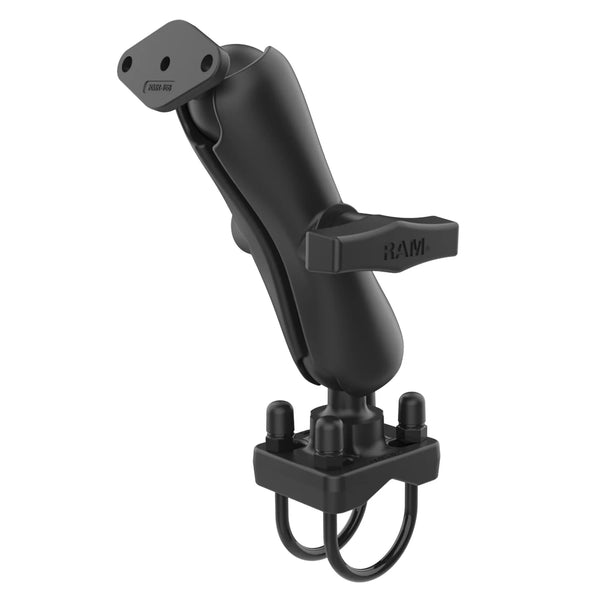 RAM® Double U-Bolt Rail Mount for Larger Rails with Diamond Plate - RAM ...