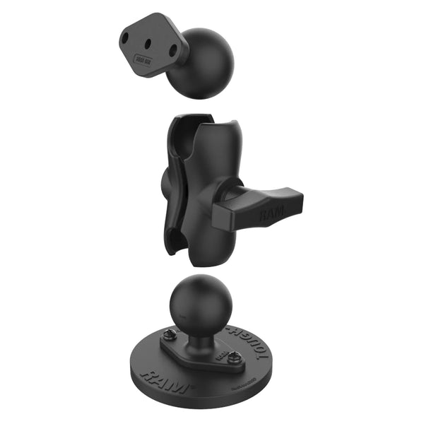 RAM® Tough-Mag™ Heavy Duty Magnetic Mount with Diamond Plate - Short ...