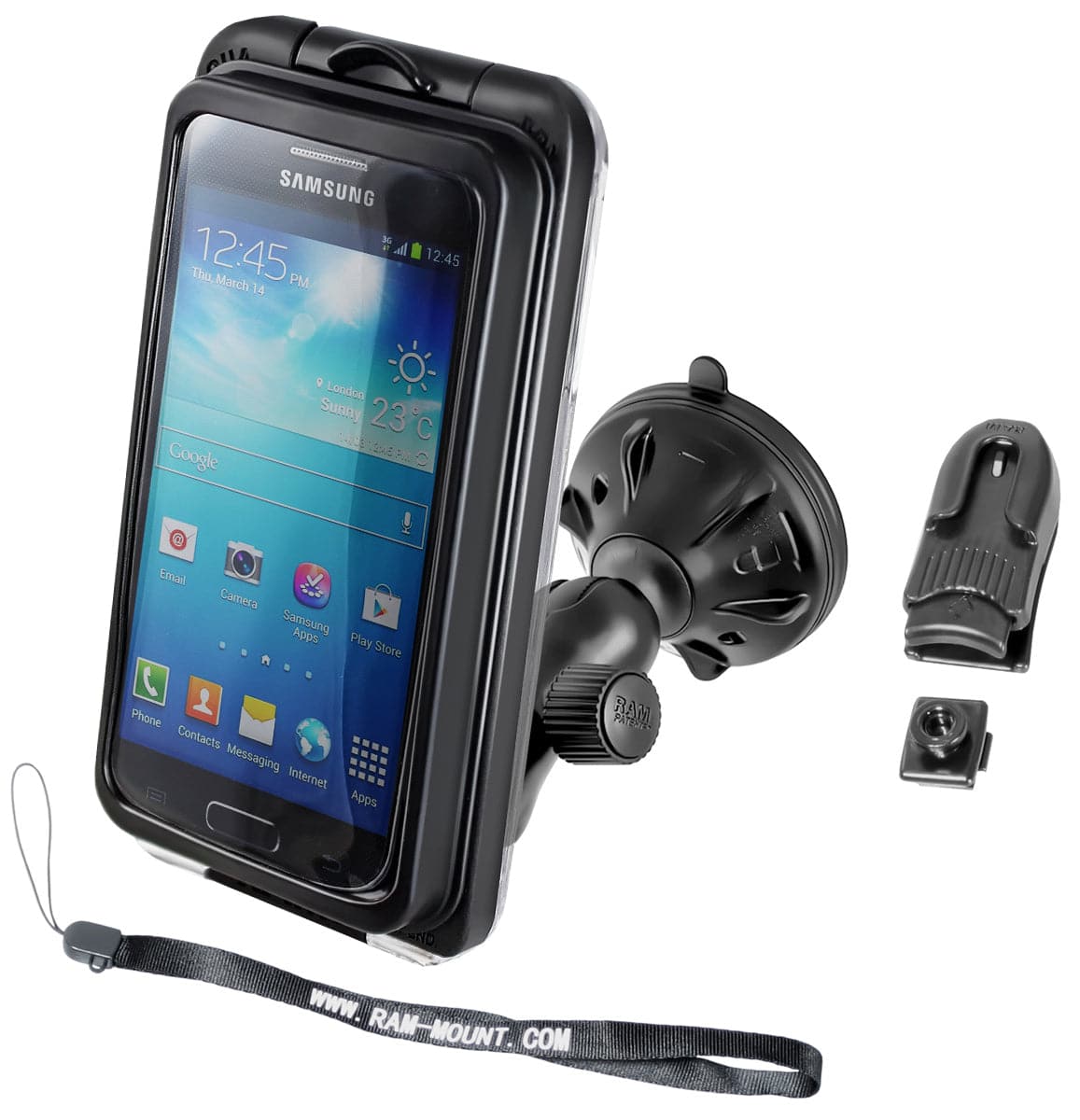 RAM® Aqua Box® Pro 20 with RAM® Twist-Lock™ Low Profile Suction Mount ...