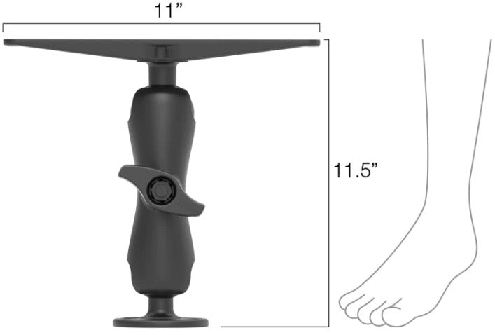 RAM Large Fishfinder / Chartplotter Mount - D Size, Medium Length - RAM ...