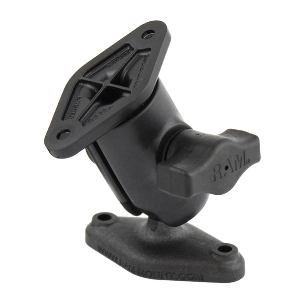 RAM® Composite Single Ball & Swivel Mount with Two Diamond Plates | OC ...